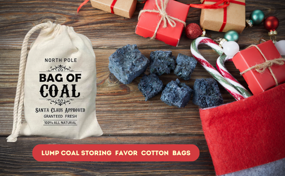 Amazon.com: Pentacle Toys Set of 10 bags-Christmas Bag-Bag of Coal ...