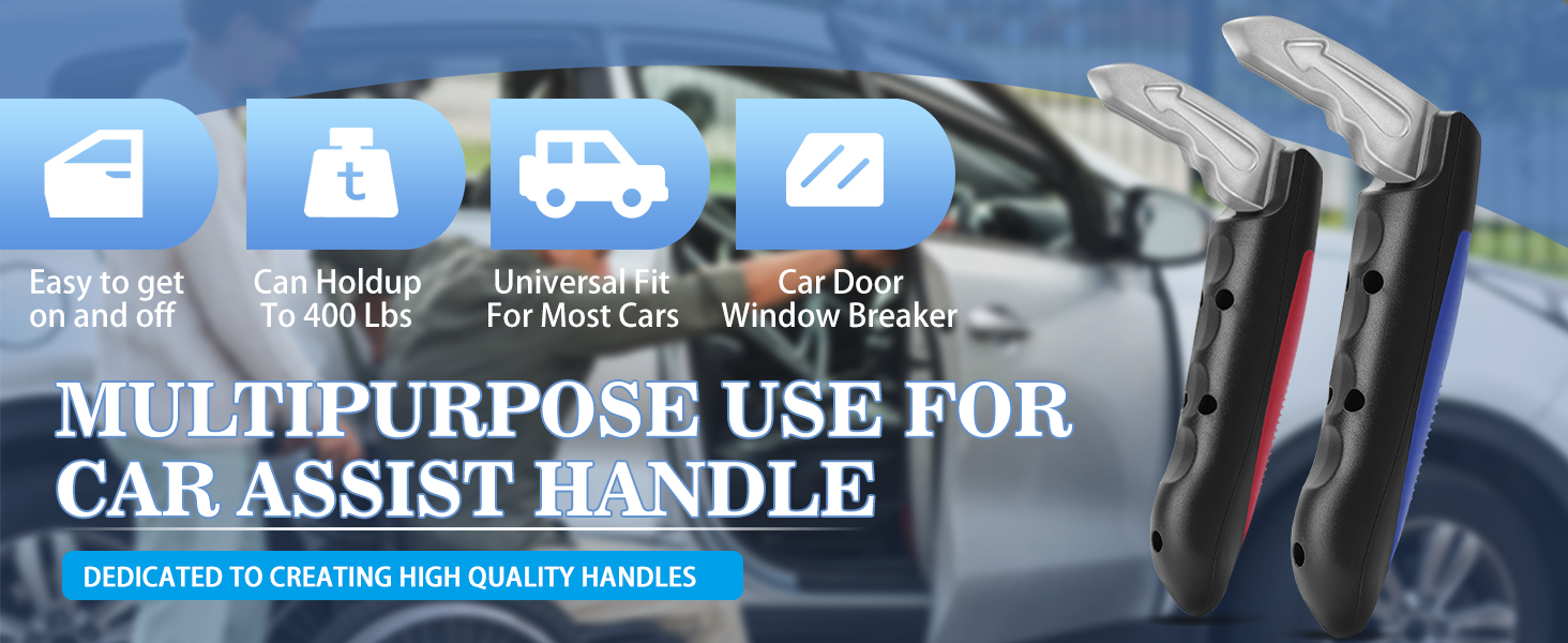 Milifox Car Door Handle Assist for Elderly, Portable Car Handle Support ...
