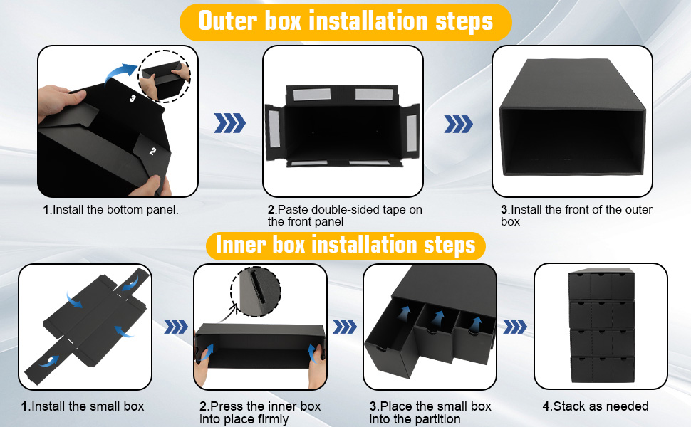 QLOUNI Trading Card Storage Box, Includes 12-600 CT Boxes & 48 Card Dividers, 12000+ Trading ...
