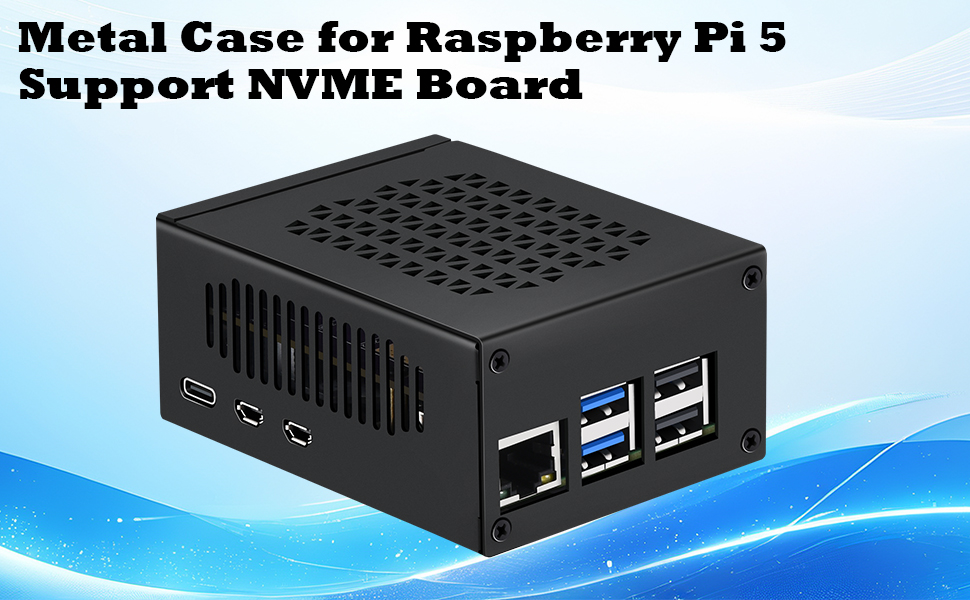 Amazon.com: iUniker Metal Case for Raspberry Pi 5 with PCIe M.2 Key-M NVMe SSD PCIe Peripheral ...
