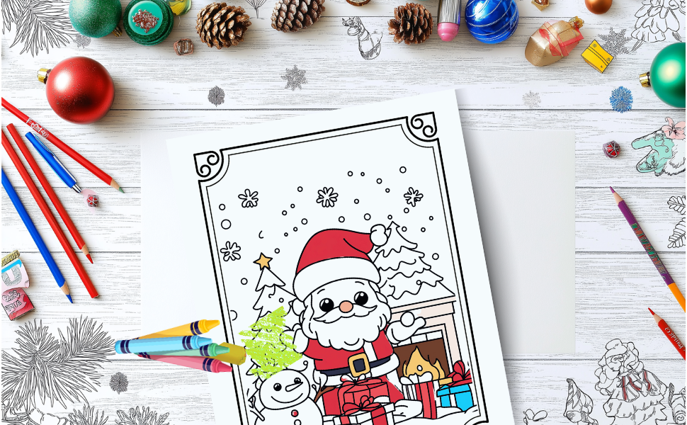 Cozy Christmas Coloring Book: 25 Easy & Joyful Advent Pages with ...