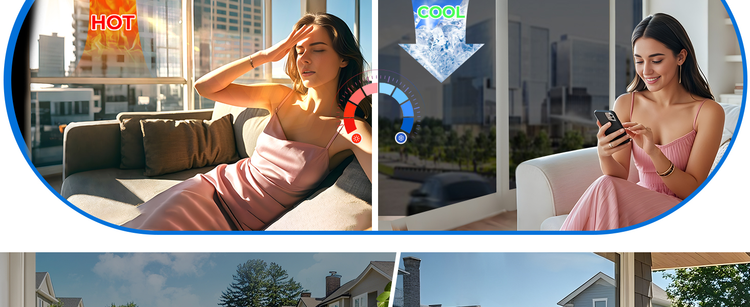 Amazon.com: Coavas One Way Privacy Window Film,Reflective Home Glass Mirror Tint See Out Not in ...