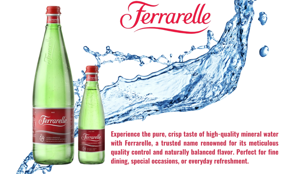 Amazon.com: Ferrarelle - Sparkling Natural Mineral Water - 750 mL (6 Glass Bottles) : Grocery ...