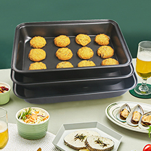 STARVAST Non Stick Oven Baking Trays, 3 Pieces Carbon Steel (PFOA Free ...