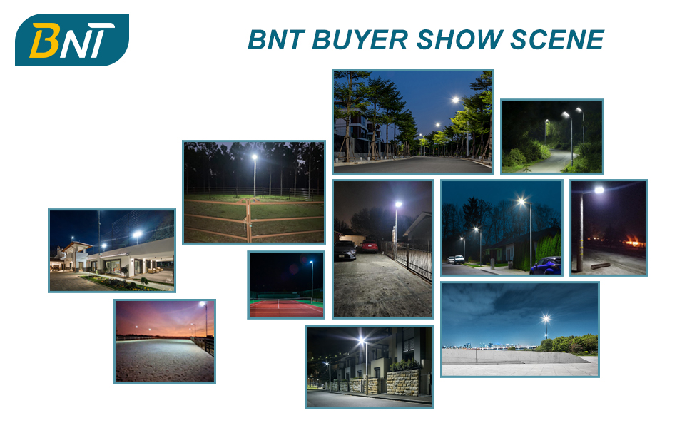 BNT Solar Street Lights Outdoor - 1200W Solar Powered Street Lamp with Dusk to Dawn Sensor ...