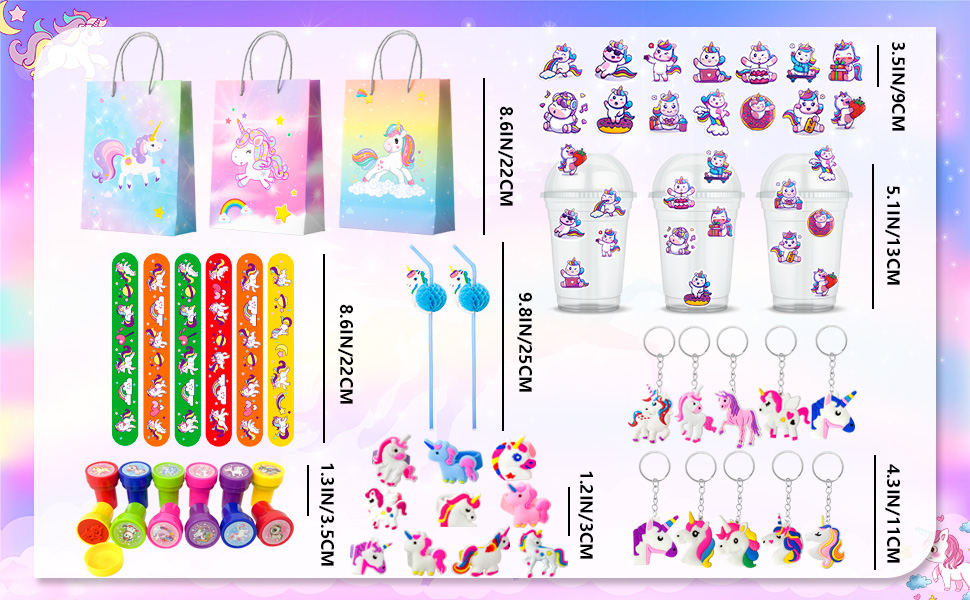 Amazon.com: Unicorn Party Favors ,134pcs Unicorn Birthday Party Favors Set - Unicorn Goodie Bags ...