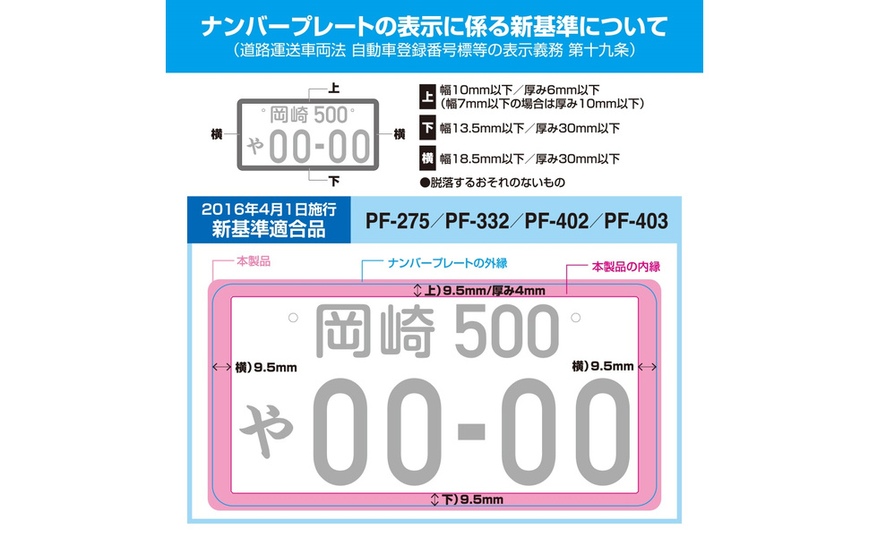 Amazon.co.jp: 槌屋ヤック(Tsuchiya Yac) 車外用品 ナンバーフレーム ホワイト 8×337×170 mm PF-402 : 車＆バイク