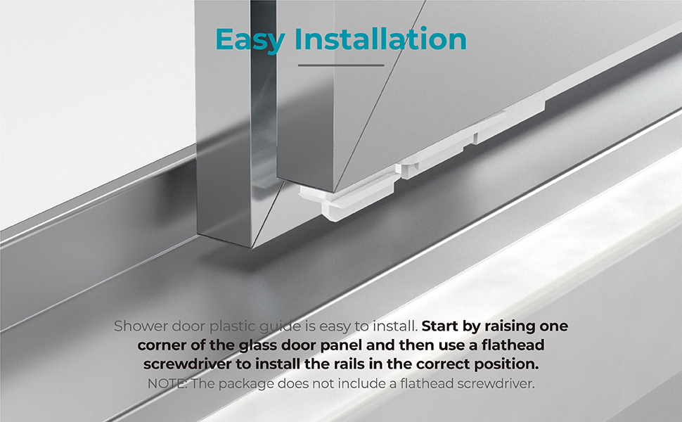 Amazon.com: Shuisen Sliding Shower Door Bottom Sill Guide for Framed Sliding Glass Shower Doors ...