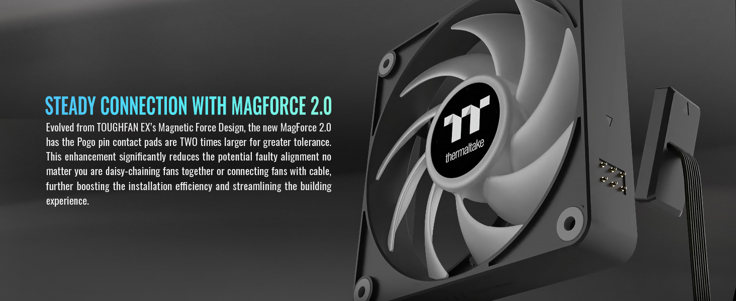 Amazon.com: Thermaltake TOUGHFAN EX12 Pro PC Cooling Fan, Magnetic Connection, Swappable Fan ...