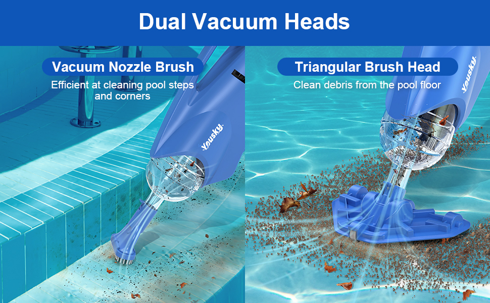 Amazon.com : Pool Vacuum for Above Ground Pool: Cordless Handheld Pool ...