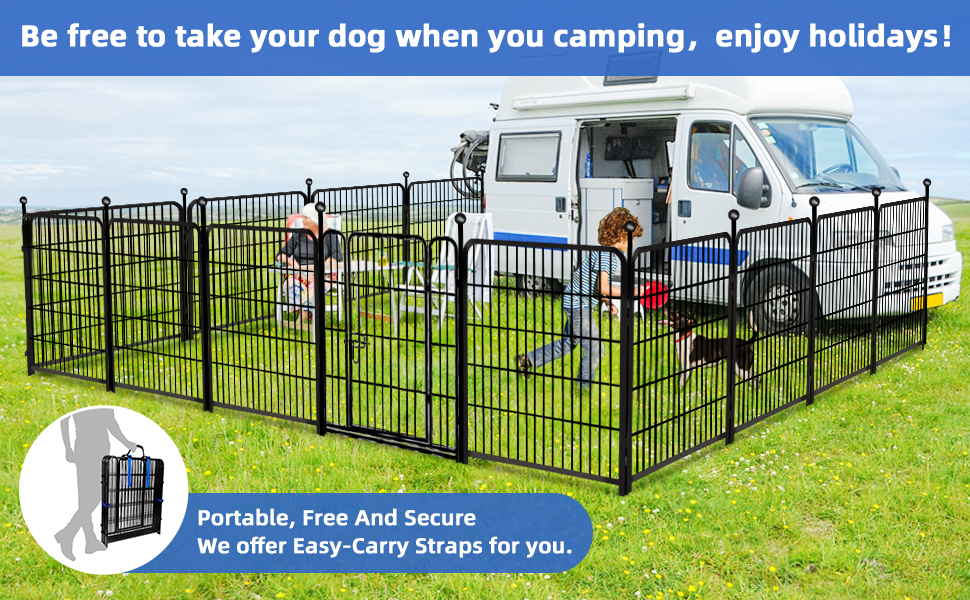 Amazon.com : ADAVIN Garden Fence with Gate 32in(H) x 36ft(L)， 16 Panels Black Heavy Duty Iron ...