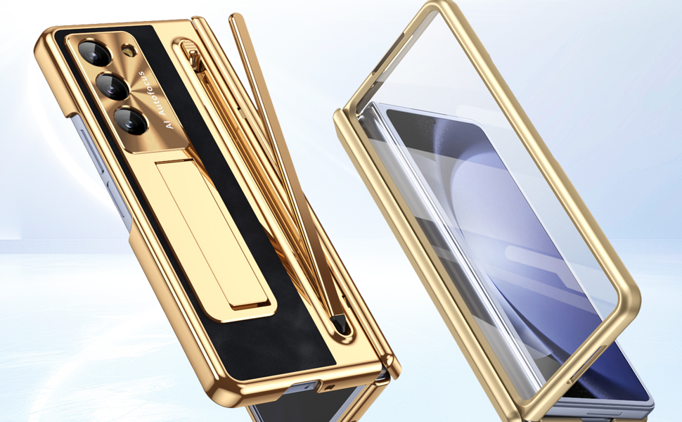 Amazon.com: YQODSZ for Samsung Galaxy Z Fold 4 Case with S Pen Holder & Slim Stylus, Fold4 PU ...