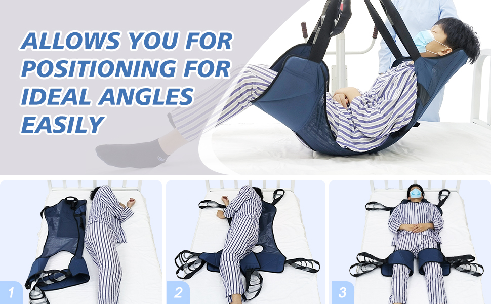 Amazon.com: Size L Universal Mesh Patient Lift Sling, Full Body Lifts Slings with Head and Back ...