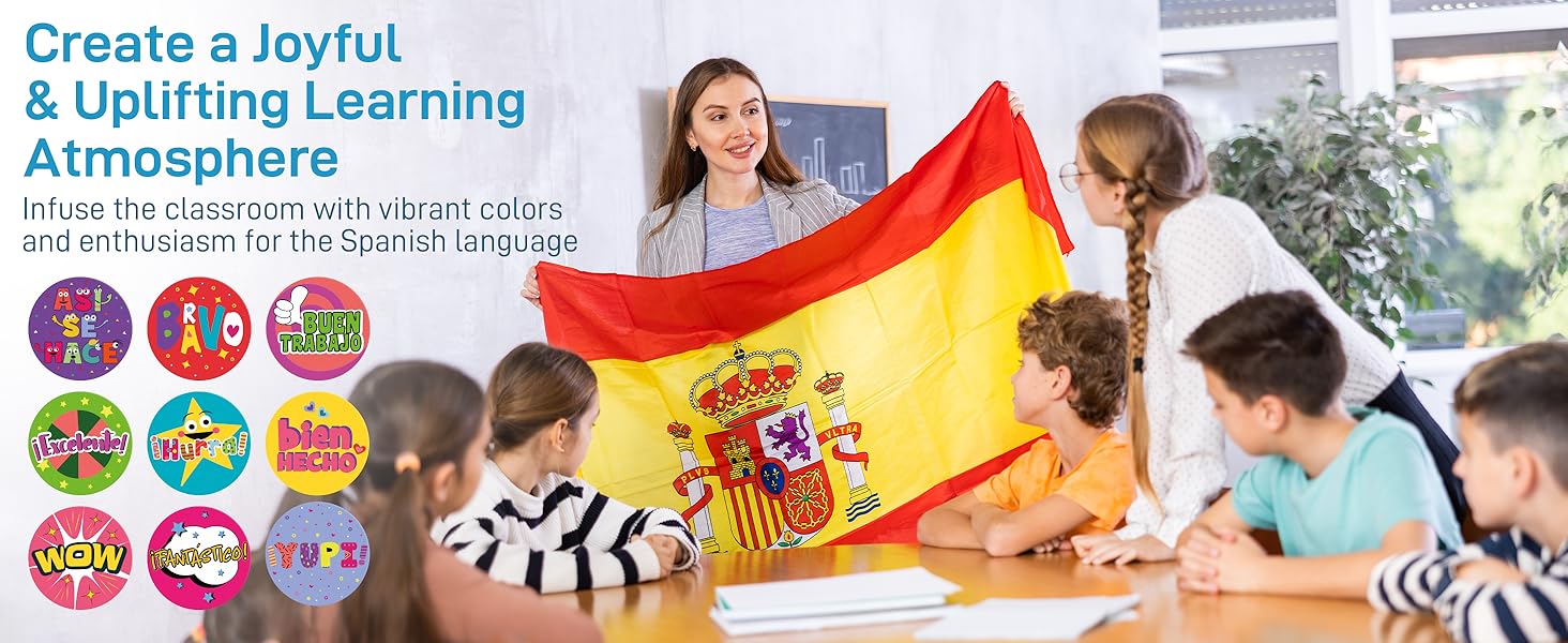 Amazon.com: Sweetzer & Orange Spanish Stickers for Teachers and Parents ...