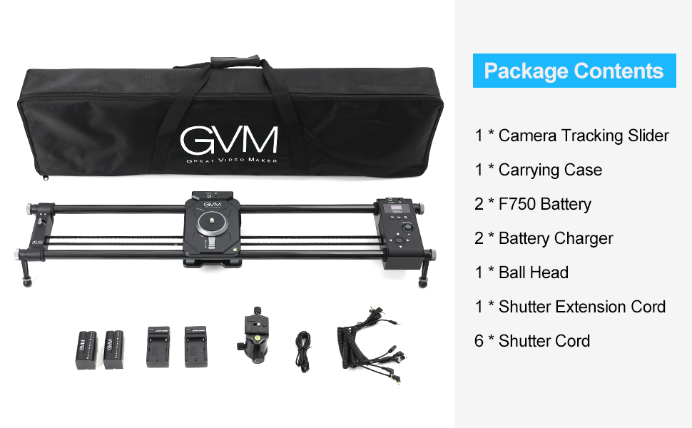 Amazon.com : GVM Motorized Camera Slider, 2-Axis 31'' Carbon Fiber ...