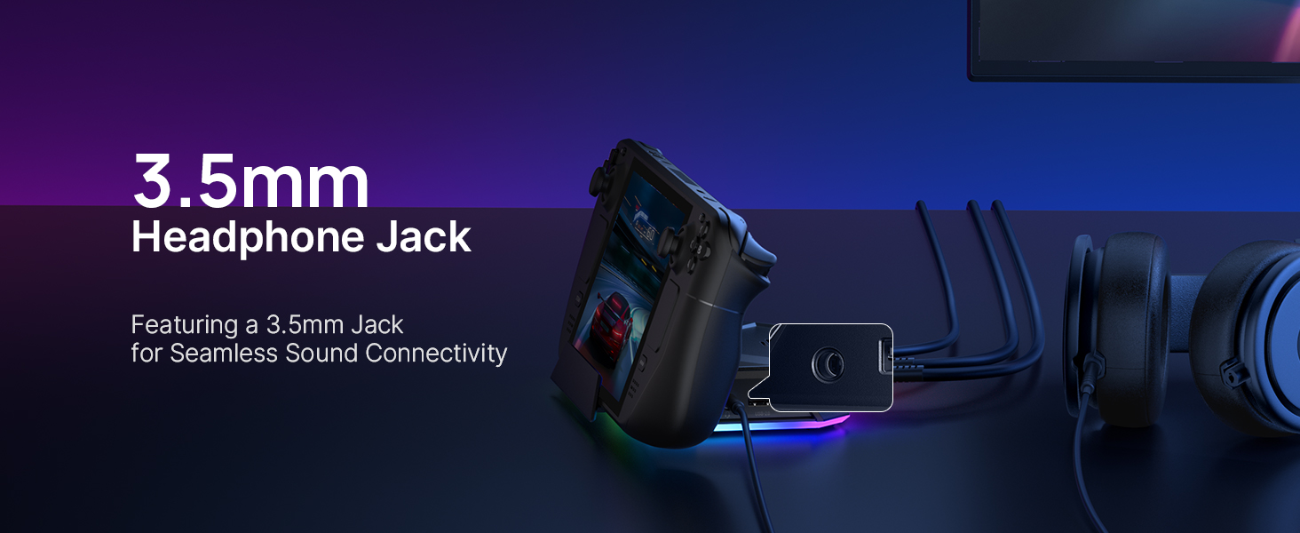 JSAUX RGB Docking Station for Steam Deck (OLED)/ROG Ally/Legion Go, 12-in-1 Dock for Steam Deck ...