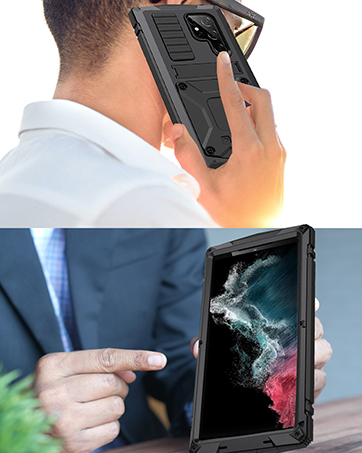 Amazon.com: NINKI Compatible Samsung Galaxy S24 Ultra Metal Phone Case with Screen Protector ...