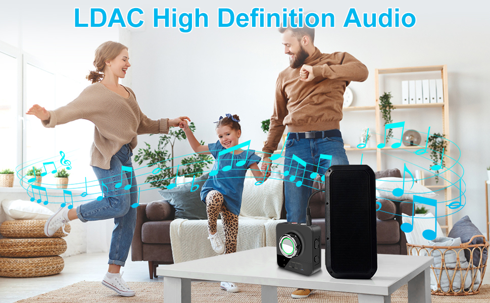 Amazon.com: Friencity LDAC Bluetooth Receiver for Home Stereo, Wireless Audio Adapter with 3D ...