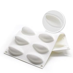 XKONG Quenelle Silicone Molds ，Sea Shells Cake Mold，Quenelle Mold Shape，French Dessert Mousse ...