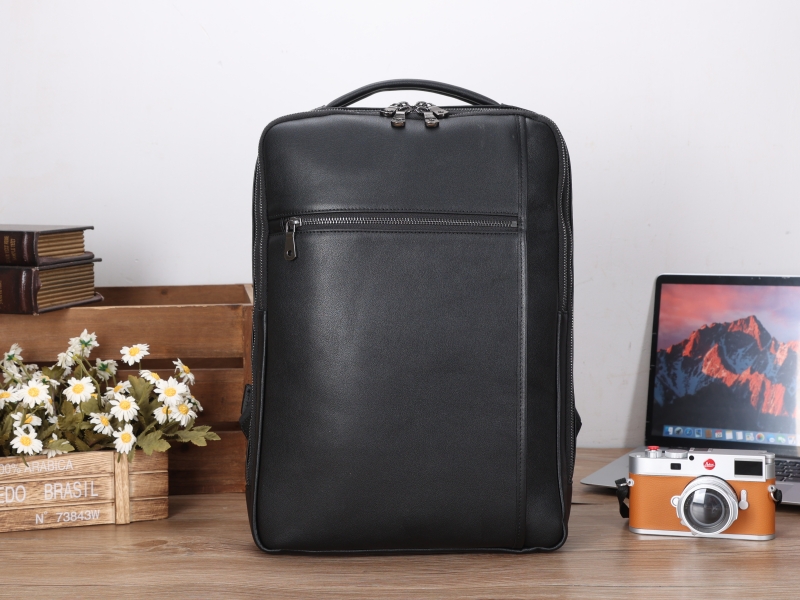 Amazon.com: Masa Kawa Slim Genuine Leather Business Backpack 15.6" Laptop Bag for Men Women ...