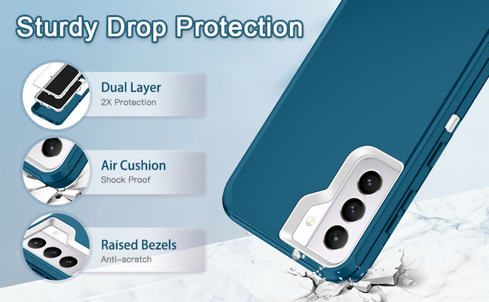 Amazon.com: I-HONVA for Galaxy S21 5G Case Shockproof Dust/Drop Proof 3-Layer Full Body ...