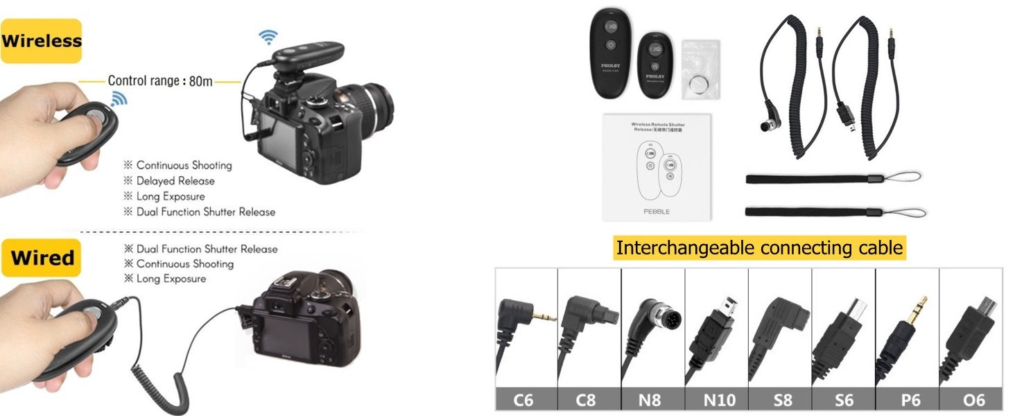 Amazon.com: PHOLSY Wireless Shutter Release Camera Remote Compatible with Nikon Z5 Z8 Z9 Z7ii Z6 ...