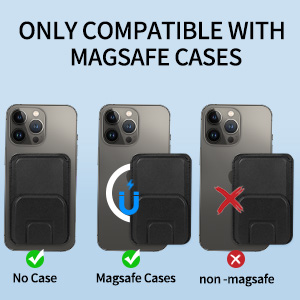 Amazon.com: Mhvewi Magnetic Wallet Stand Compatible with iPhone 15/14/13/12 Series & Magsafe ...