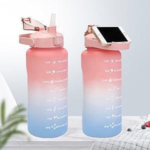 Amazon.com: Motivational Water Bottle with Straw 3 Pcs, 64oz 32oz 16oz ...
