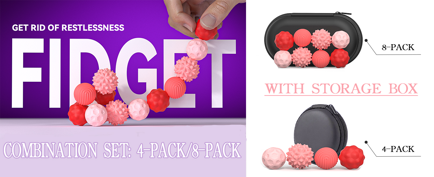 Amazon.com: Magnetic Fidget Balls Toys,Silicone Sensory Stress Relief Toy for Adults,Teens with ...