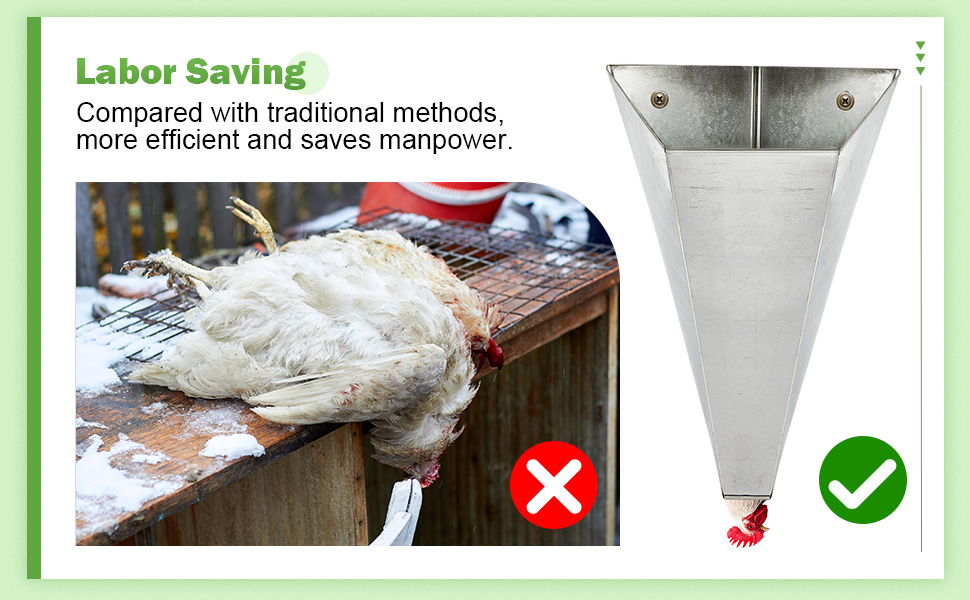 Amazon.com : Mumufy 4 Pcs Medium Galvanized Steel Poultry Restraining Cones Flat Back Funnel ...