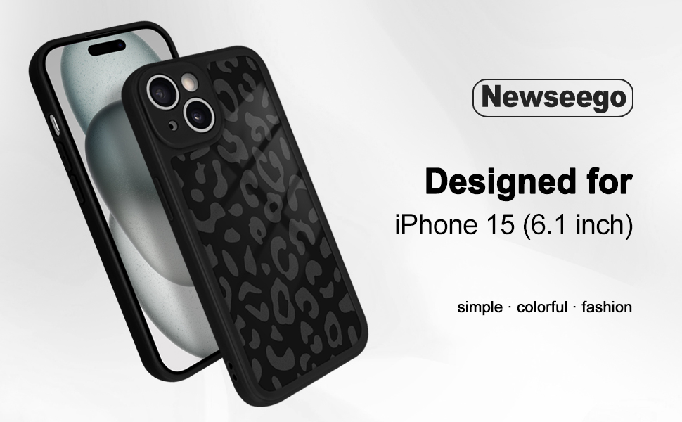 Amazon.com: Newseego for iPhone 15 Case, Cute Luxury Leopard Pattern Design Soft TPU Bumper Case ...