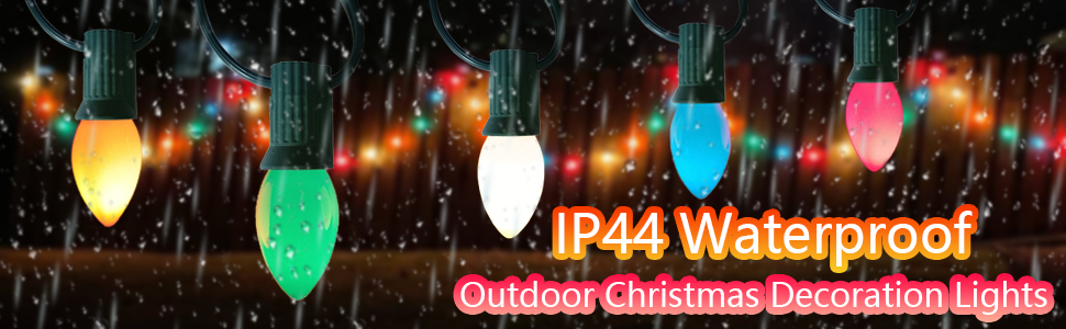 C7 Christmas Lights Outdoor 25Ft Vintage Christmas Lights 25 Ceramic ...