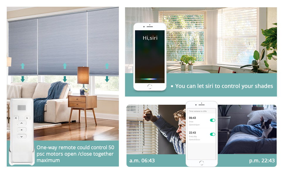 Blindsmart Rechargeable Tuya Zigbee Roller Blinds Motor for 38mm Tube, Motorized Window Shades ...