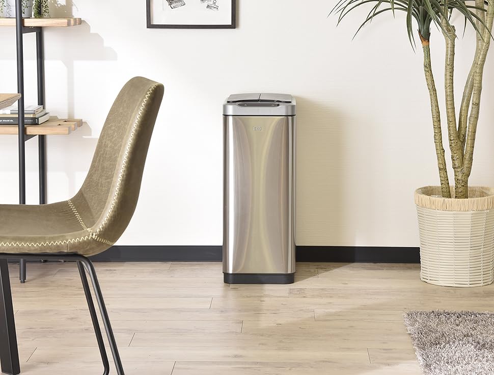 Amazon｜KaguBuy EK9277 センサー式自動ダストボックス EKO ステンレス ふた付き おしゃれ インテリア 清潔 シンプル 生ごみ センサー式 電池 人気 ダストボックス ...