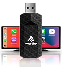 AutoSky Wireless CarPlay & Android Auto AI Box Lite – Für Fahrzeuge mit Wired CarPlay – Kabellos ...