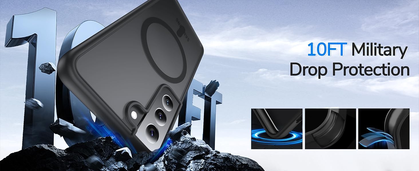 Amazon.com: FNDMIL [NO.1 Magnetic for Samsung Galaxy S22 Case with MagSafe [Translucent Matte ...