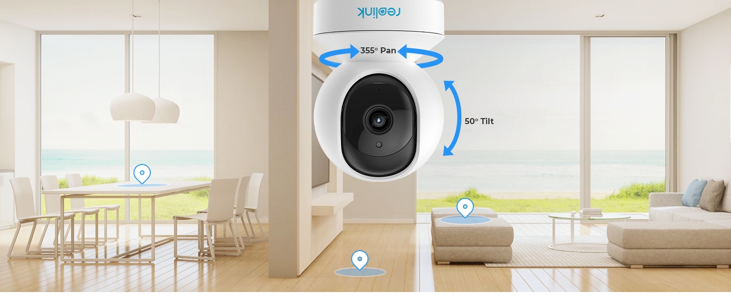 REOLINK Wireless Security Camera, E1 3MP HD Plug-in Indoor WiFi Camera ...