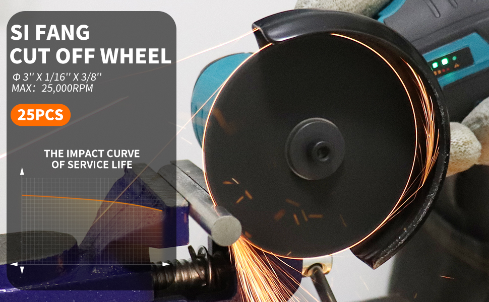 Amazon.com: 25Pack 3 inch Cut Off Wheels 3/8'' Arbor Cutting Disc Cutting All Ferrous Metals and ...