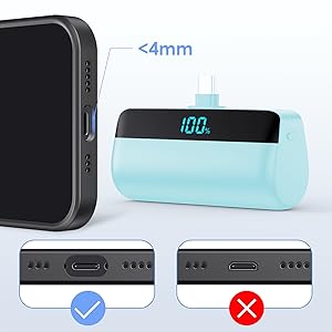 Feob Mini Power Bank Portable Charger 5200mAh for iPhone 15 Series, PD USB C Battery Pack with ...