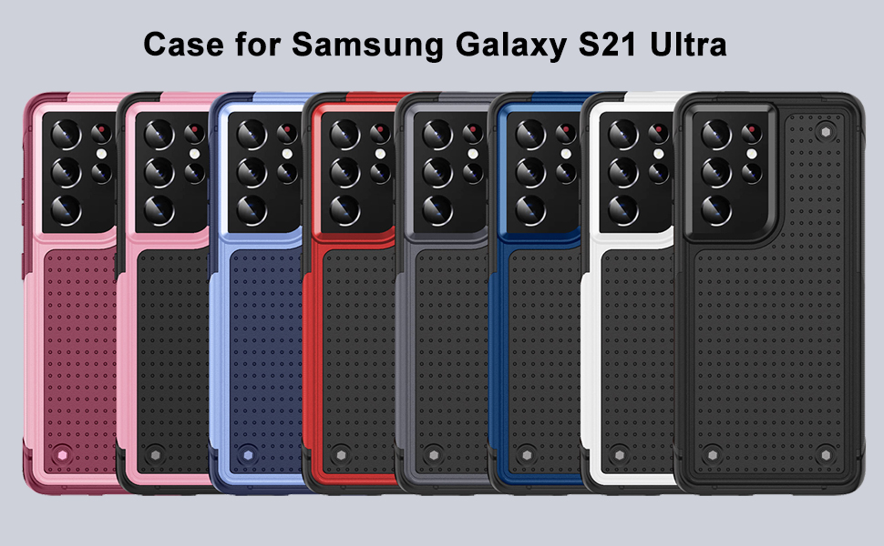 Amazon.com: Designed for Samsung Galaxy S21 Ultra Case 2 in 1 Gift Militay Grade Drop Protective ...