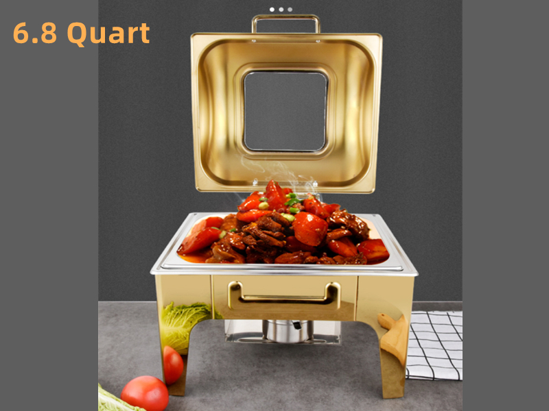 Amazon.com: HONHPD Chafing Dish Buffet Set, Chafers and Buffet Warmers Sets, 6.8 Quart Food ...