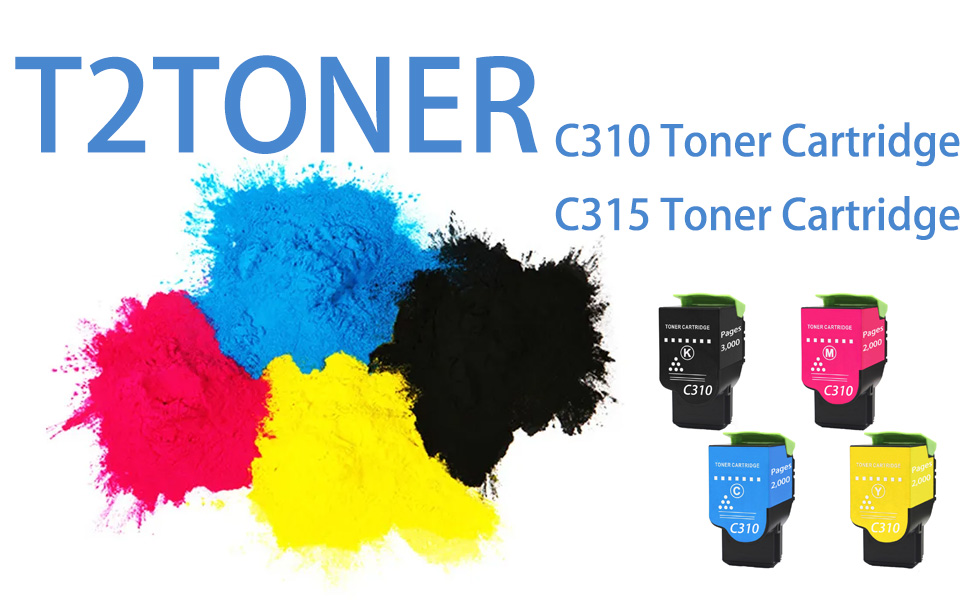 Amazon.com: C310 C315 Remanufactured Toner Cartridge Black Cyan Magenta Yellow High Capacity ...
