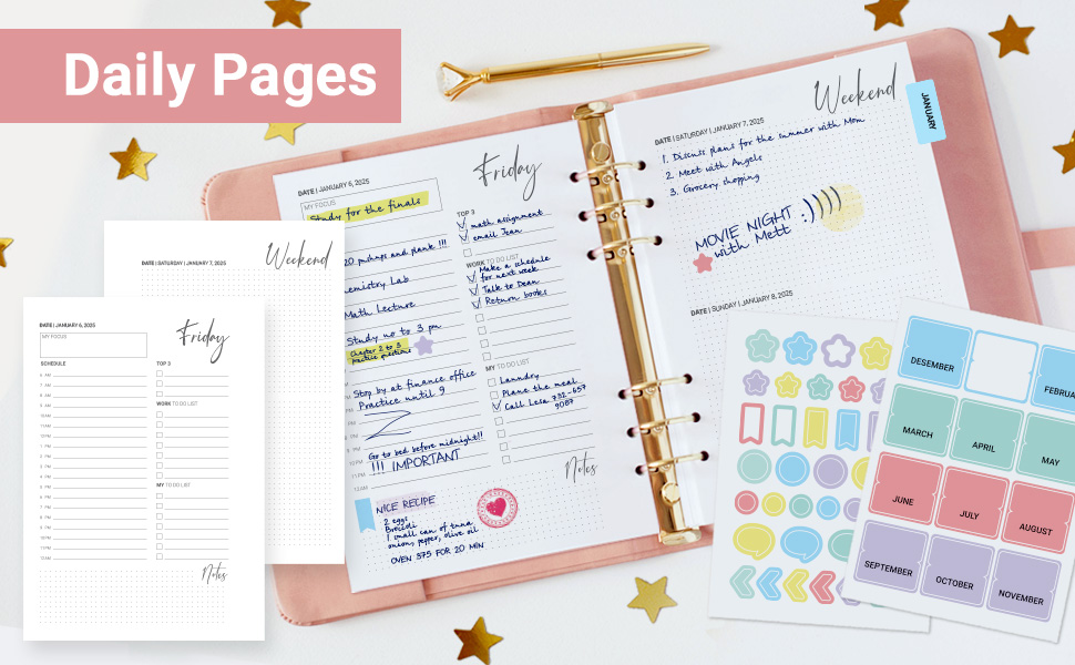 Amazon.com : Personalized Dated Daily/Weekly Planner 2024-2025 ...