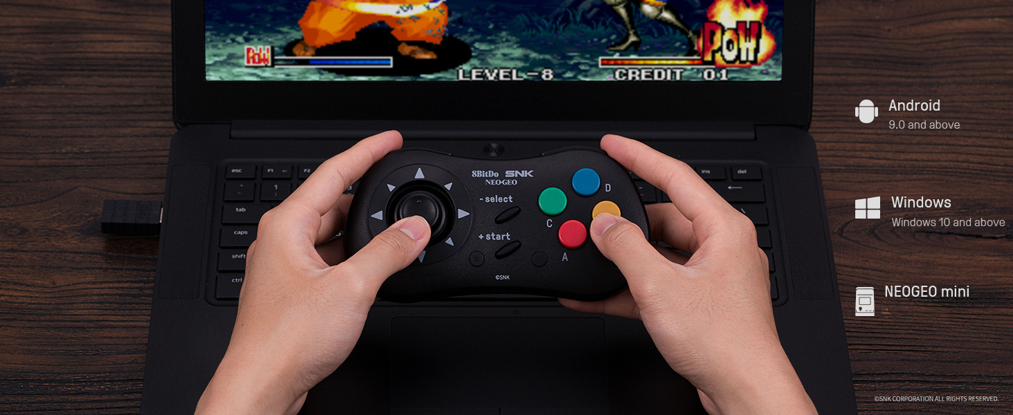 Amazon.com: 8Bitdo NEOGEO Wireless Controller with Classic Click-Style ...