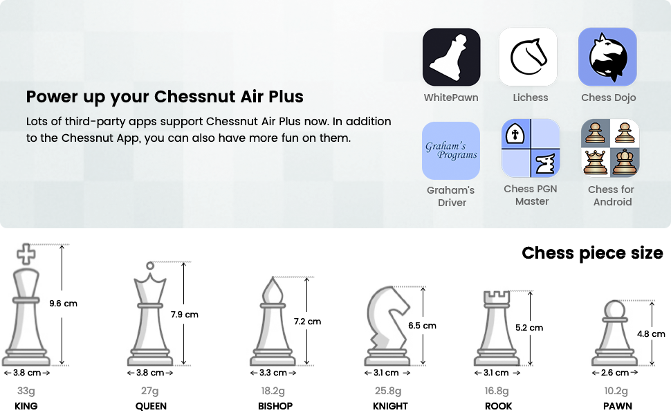 Amazon.com: Chessnut Air + Electronic Chess Set, A magnificently Full Wooden Wooden Chess Board ...