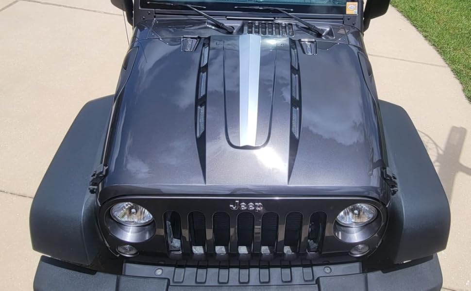 Amazon.com: Replacement Hood Compatible with 2007-2018 Jeep Wrangler JK JKU Unlimited Rubicon ...