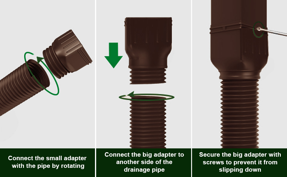 Amazon.com : wlhqznxf 2 Packs Brown Gutter Downspout Extensions Rain ...