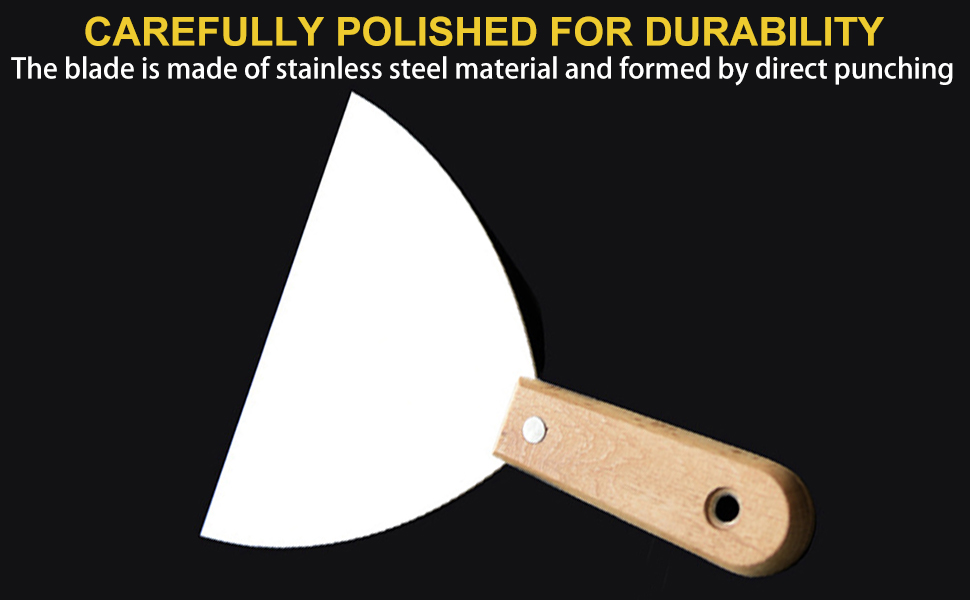 Utoolmart 2Pcs Putty Knife, 6 Inch Carbon steel Stiff Putty Knives, Spackle Knife, Paint Scraper ...