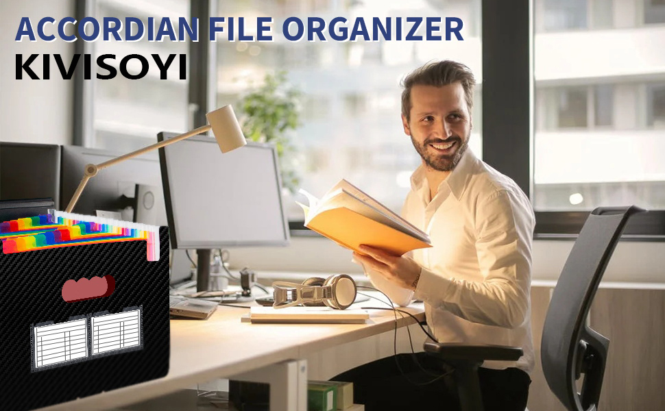 Expanding File Folders Organizer 24 Pockets, Portable Accordion A4 ...