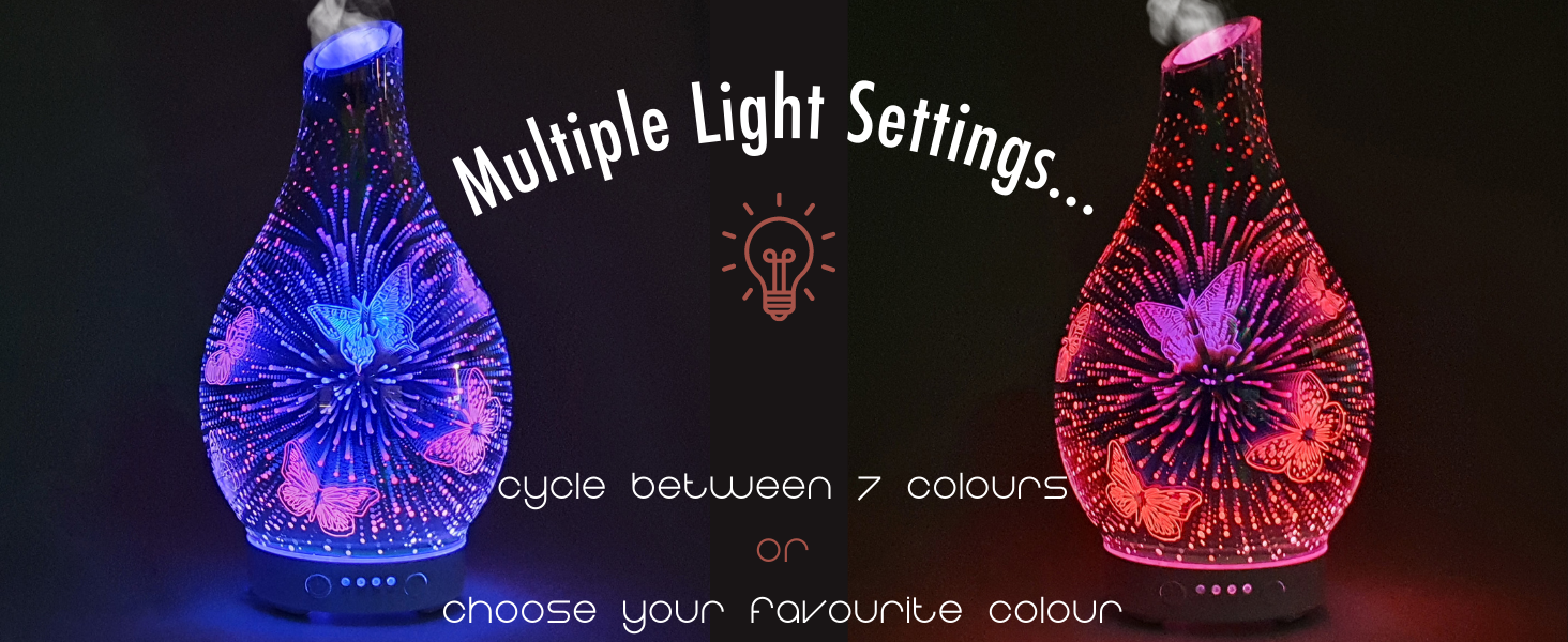 Cello 3D Firework Glass Ultrasonic Diffuser- Oil Diffusers And ...